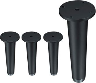 Generic 4Pcs Möbelbeine höhenverstellbare Moderne Sofabeine Aluminchum Legierung Möbelbeine Füße Zubehör Ersatz von Metall Tischbeinen (schwarz, golden, 4/8/1