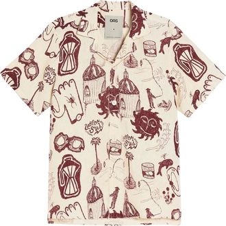 OAS Oas, Homme, Chemises, Multicolore, Taille: S Cantina Cuba Linneskjorta