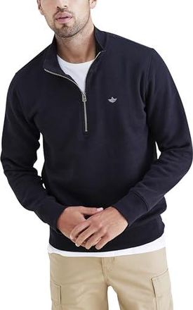 Dockers Joli Sweat-Shirt zipp&eacute; en Polaire, Noir, Noir, S