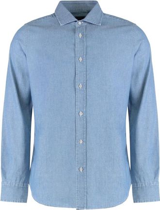 Moorer Homme, Chemises, Bleu, Taille: M Chemise en denim