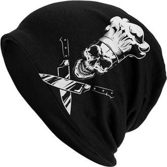 Generic Bonnet Tricoté Chef des Couteaux Skull Respirant Knit Beanie Chaud Skull Casquette pour Course Femme