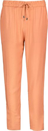 Sublevel Damen Stoff-Hose mit Bindegürtel aus Viskose orange XS