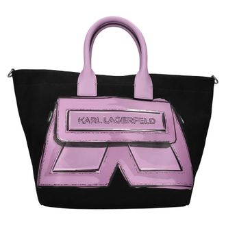 Karl Lagerfeld Ikon K Gro&szlig;e Canvas Shopper - - Bags - Damen - Schwarzk - ONE SIZE