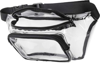 IFUNDOM wasserdichte Outdoor Bauchtasche aus Transparentem PVC mit Verstellbarem Gurt und Robustem Verschluss Multifunktional für Sport Fitness und Alltag Gee