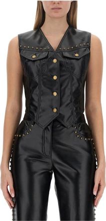 Moschino Femme, Vestes, Noir, Taille: 38 FR Vest With Buttons