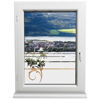 Indigos UG Glasdekorfolie - Schmetterling - Sonnenschutz H50Line - Sichtschutzfolie - Fensterfolie - f&uuml;r die K&uuml;che, Bad ans Fenster, Sichtschutz - selbstklebend 
