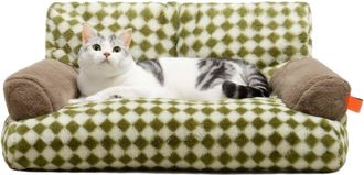 Generic Flauschiges Pl&uuml;sch-Katzensofa, abnehmbar und maschinenwaschbar, Katzenbett, niedliches Katzensofa mit Rutschfester Unterseite f&uuml;r den Innenbereich(Gre