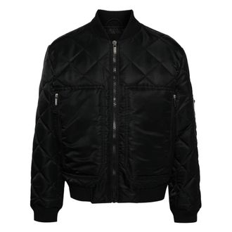 Just Cavalli Schwarze Bomberjacke mit Nylon-Au&szlig;enschicht - - Jackets - Herren - Schwarzk - XL