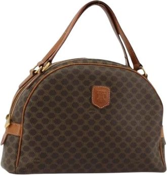 Celine Sac &agrave; main vintage Macadam en toile Pre-owned - Femme - Pre-owned - Brun - Taille: ONE Size