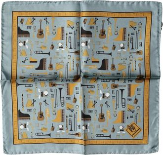 Dolce & Gabbana Homme, Accessoires, Multicolore, Taille: ONE Size Foulard de poche carr&eacute; Jazz Club