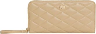 Lacoste Femme, Accessoires, Brun, Taille: ONE Size Large Portefeuille Crocodelle en Cuir