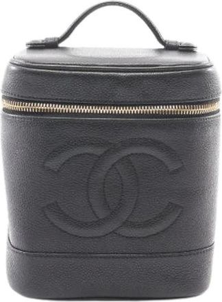 Chanel Sac &agrave; main Pre-owned Coco Mark en cuir caviar - Femme - Pre-owned - Noir - Taille: ONE Size