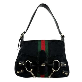 Gucci Pre-owned Vintage Canvas Schultertasche - - Pre-owned - Damen - Schwarzk - ONE SIZE