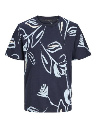 Jack & Jones Male T-Shirt All Over Print Rundhals T-Shirt