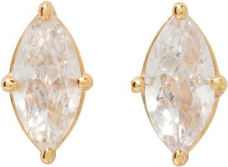 Kate Spade New York Signature Solitaire Studs, Clear/Gold