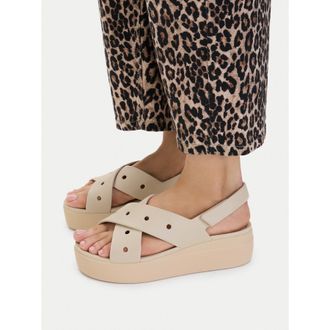 Crocs Sandalen Crocs Brooklyn 4U Cross Strap Sandal 212254 Beige