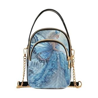 Mnsruu Sac &agrave; bandouli&egrave;re pour femme et fille, motif fleurs de cerisier axolotl, sac &agrave; bandouli&egrave;re, sac &agrave; main, sac &agrave; main, porte-monnaie, portefeuille, cadea