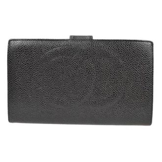 Chanel Portefeuille en cuir Pre-owned - Femme - Pre-owned - Noir - Taille: ONE Size