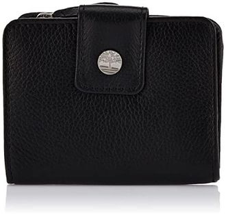 Timberland Leather RFID Small Indexer Wallet Billfold, Portefeuille en Cuir Petit Femme, Noir, Taille Unique