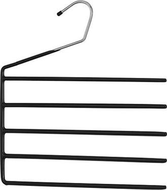 Whitmor 6021-199 Ebenholz Chrom Deluxe 5 Etagen Slack Aufh&auml;nger