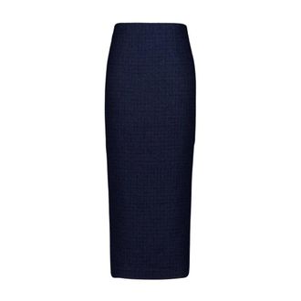 Roland Mouret Boucl&eacute; Bleistiftrock - - Skirts - Damen - Blau - S