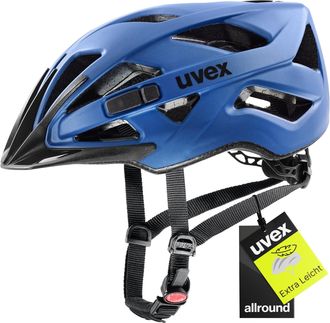 Uvex Touring cc - Leichter Allround-Helm für Damen und Herren - individuelle Größenanpassung - erweiterbar mit LED-Licht - Blue matt - 52-57 cm