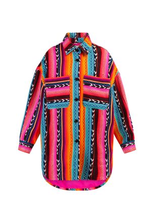 Mymo Hemdjacke Damen Mehrfarbig Neon Pink