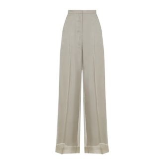 Max Mara Femme, Pantalons, Vert, Taille: 36 FR Pianoforte Olivi Organza Pants