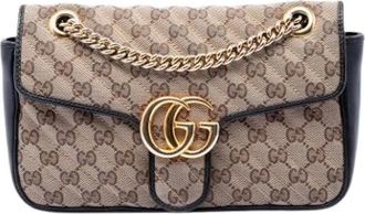 Gucci Sac bandouli&egrave;re en toile Pre-owned - Femme - Pre-owned - Beige - Taille: ONE Size