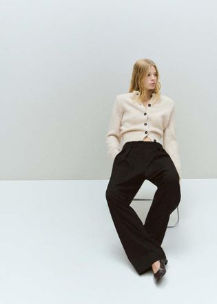 Mango Strickcardigan mit Kn&ouml;pfen ecru - Damen - XS - MANGO