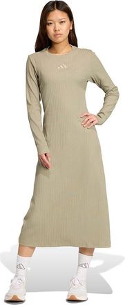 adidas Womens All SZN Winterfestes Langes Kleid Silver Pebble XL