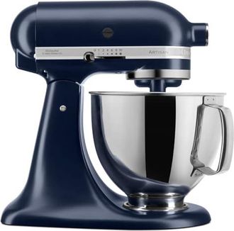 KitchenAid Robot Pâtissier - Artisan - Robot cuisine multifonctions à tête inclinable - Batteur avec 3 accessoires et Bol inox de 4,8 L - Blue encre
