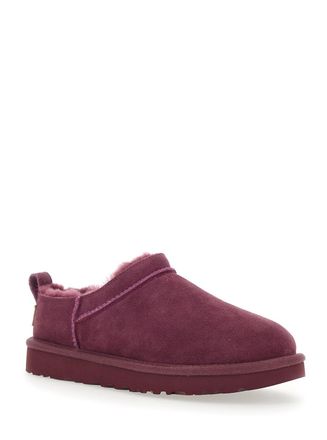 UGG Womens Classic Micro Bordeaux Ankle Boots Leather