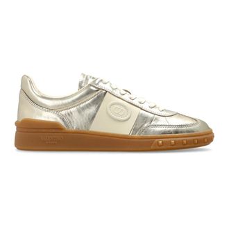 Valentino Garavani Femme, Chaussures, Jaune, Taille: 36 EU Baskets en cuir avec logo