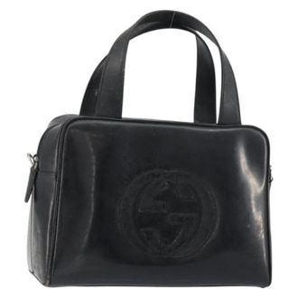 Gucci Sac &agrave; main en toile enduite Pre-owned - Femme - Pre-owned - Noir - Taille: ONE Size