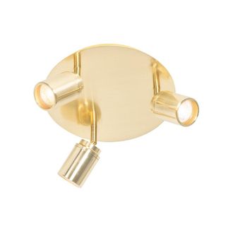 QAZQA Moderner Badstrahler Messing 3-flammig IP44 - Ducha