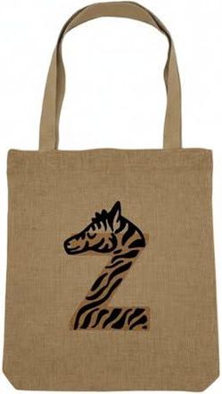 Fabulous Sac Shopping Tote Bag Aspect Lin - Z like Zebra Letter First Name Animals Drawing Child - Sac de Courses Toile Epaisse 360g Beige Naturel Cabas Port&eacute; 