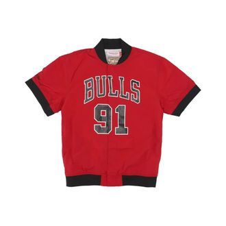 Mitchell & Ness Chicago Bulls Rodman Warm Up Jacke - - Sport - Herren - Rot - S