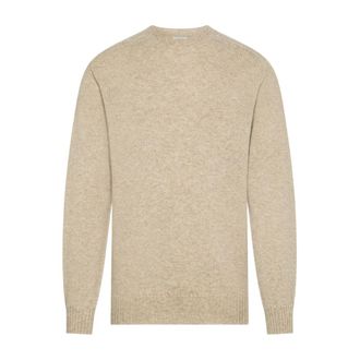 Seventy Rundhals-Strickpullover mit Rippendetails - - Knitwear - Herren - Beige - L