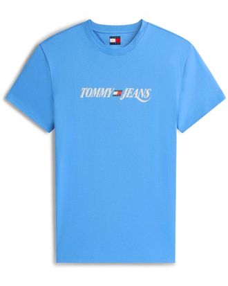 Tommy Hilfiger T-Shirt aus Baumwolle mit Label-Print, Regular Fit in