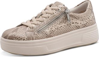 Tamaris Comfort Damen Sneaker Low 8-83726-44 BEIGE Snake (beige, 36 EU)