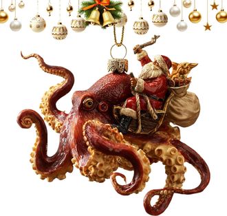 Generic Acryl Octopus Ornament - Acryl 2D Handbemalt Wohnkultur - Weihnachten Tintenfisch Dekorationen - f&uuml;r Kinder Familie Freunde Halloween Thanksgiving Par