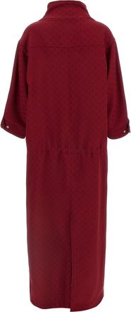 Gucci GG Jacquard Coat - Burgundy