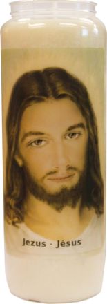 Spaas Candle Kerze Neuvaine wei&szlig;e Jesus, 9 Tage