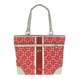 Coach Pre-owned PVC Leder Schultertasche - - Pre-owned - Damen - Rosa - ONE SIZE