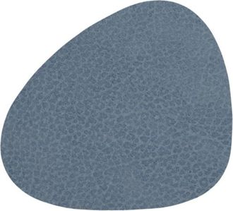 Lind DNA Glasuntersetzer Curve Recyceltes Leder Hippo Hellblau, Maße: 11cm x 13cm, 981151