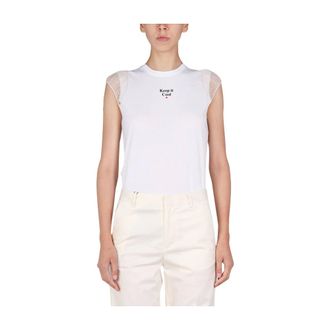 Dsquared2 Femme, Tops, Blanc, Taille: 36 FR T-Shirt Sans Manches