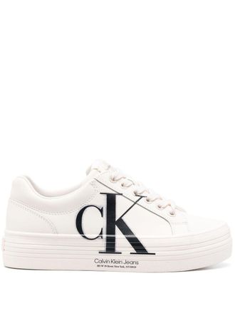 Calvin Klein baskets &agrave; logo imprim&eacute; - Blanc