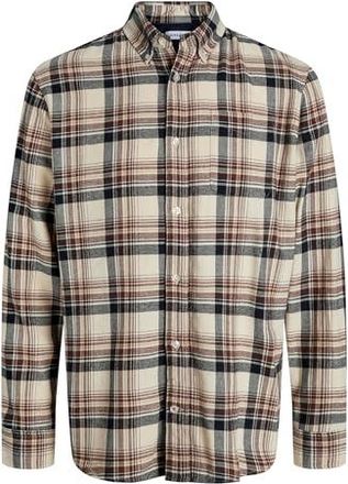 Jack & Jones Jjeclassic Ls Sn Chemise &agrave; Carreaux en Flanelle, Bronze, L