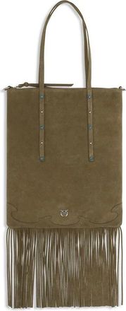 Pinko Pinko - Calf Leather Bos Taurus Shoulder Bag - Femme - Sacs - Brun - Taille: ONE Size